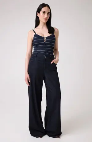 Guess Metallic Stripe Knit Tank