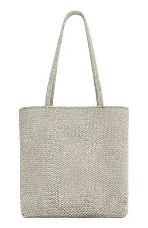 MANSUR GAVRIEL Filo Metallic Knit Tote - Silver