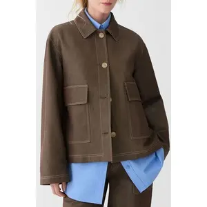 Lafayette 148 New York Workwear Cotton & Linen Twill Jacket