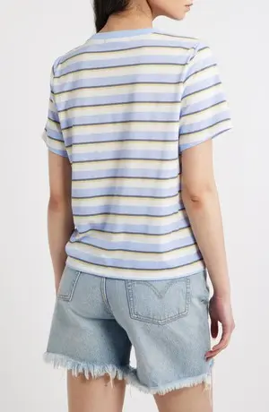 VINYL ICONS Striped Graphic T-shirt