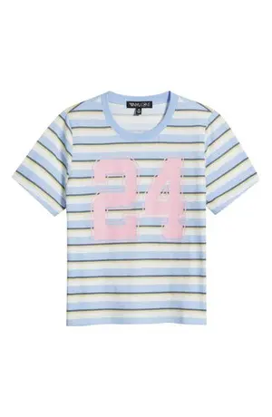 VINYL ICONS Striped Graphic T-shirt