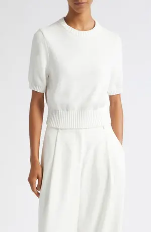 TOCCIN Elsie Organic Cotton Short Sleeve Sweater