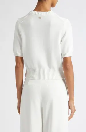 TOCCIN Elsie Organic Cotton Short Sleeve Sweater