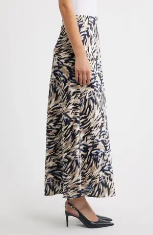Anne Klein Zebra Print Bias Cut Skirt
