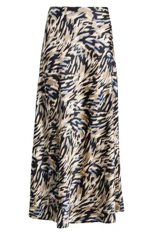 Anne Klein Zebra Print Bias Cut Skirt