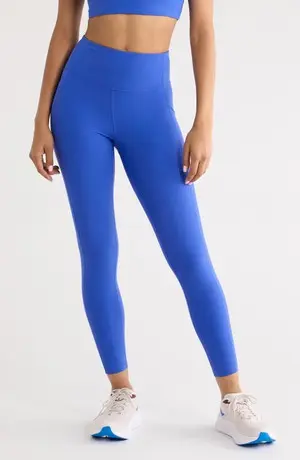 Zella Studio Luxe 7/8 High Waist Pocket Leggings - Blue Dazzle