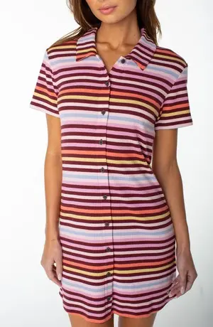 Roxy Cardiff Striped Rib Minidress