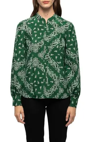 Zadig&Voltaire Twina Silk Bandana Shirt - Meadow