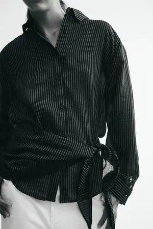 H&m Scarf-detail Shirt