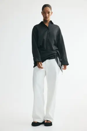 H&m Scarf-detail Shirt