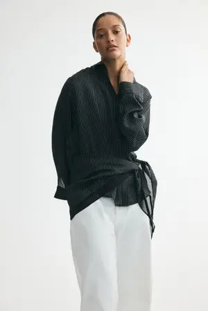 H&m Scarf-detail Shirt