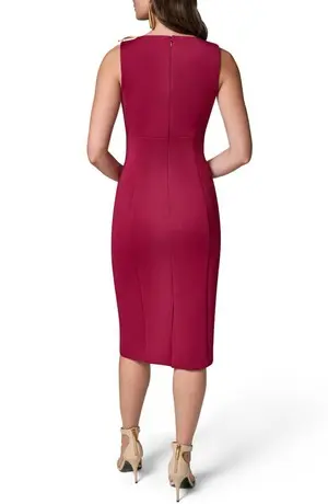 Donna Karan New York Asymmetrical Neckline Sheath Dress