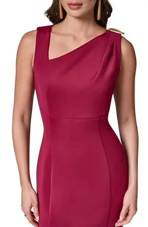 Donna Karan New York Asymmetrical Neckline Sheath Dress