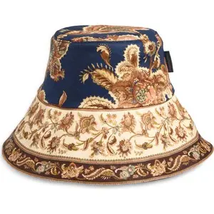 Zimmermann Paisley Reversible Linen Bucket Hat - Navy Jacobean