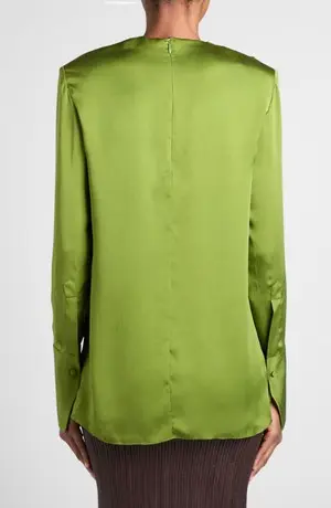 TOM FORD Draped Silk Georgette Top