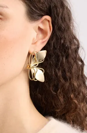 Nordstrom Sculptural Butterfly Wing Stud Earrings