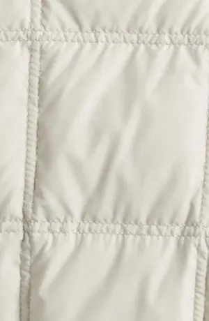 Moncler Cygnes Quilted Down Jacket With Faux Fur Collar