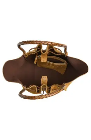 Proenza Schouler Large Ruched Suede Tote - Hazelnut