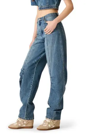 Steve Madden Austin Seamed High Waist Wide Leg Jeans