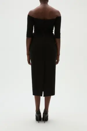Amsale Stretch Crepe Cocktail Dress