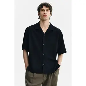H&m Relaxed Fit Resort Shirt - Black