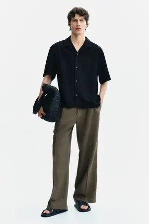 H&m Relaxed Fit Resort Shirt - Black