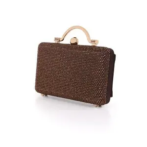 Badgley Mischka Jude Crystal Minaudiere With Outer Pocket