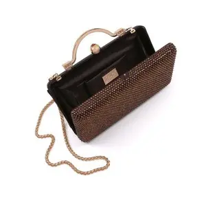 Badgley Mischka Jude Crystal Minaudiere With Outer Pocket