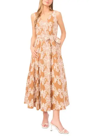 Ted Baker London Elana Floral Embroidered Midi Dress