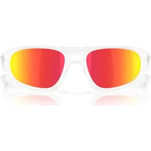 Oakley Gender Inclusive Neoforma Oval Sunglasses - Matte Clear/prizm Ruby