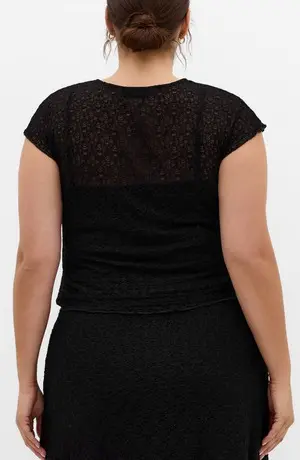 City Chic Brie Lace Knit Top