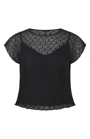 City Chic Brie Lace Knit Top