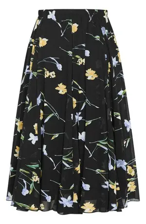 City Chic Serene Floral Print A-line Skirt