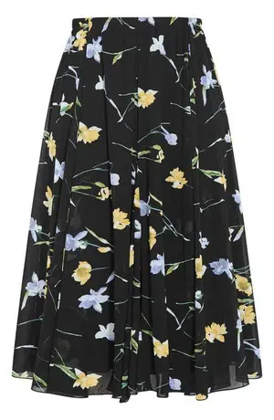 City Chic Serene Floral Print A-line Skirt