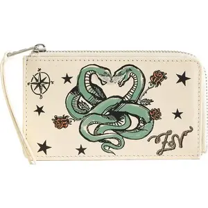 Zadig&Voltaire Zv Card Tattoo Leather Card Case - Flash