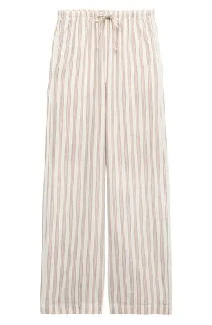 M&s Wide Leg Linen Blend Pants