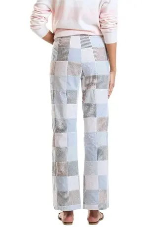 Cynthia Rowley Seersucker Cropped Trouser