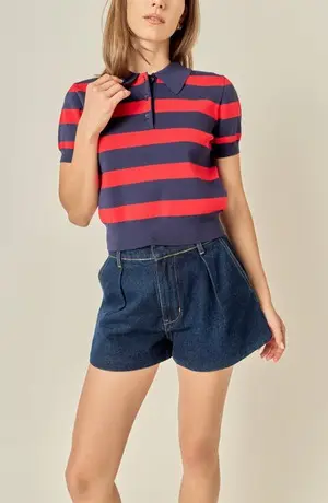 English Factory Striped Polo