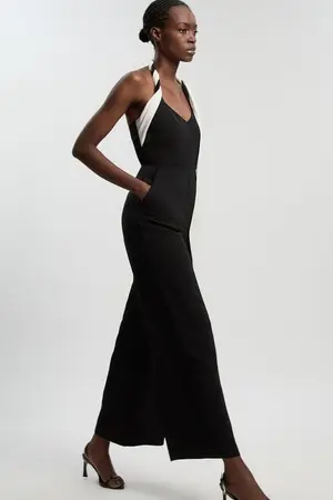 Karen Millen Soft Tailored Halter Neck Jumpsuit