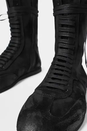 ANN DEMEULEMEESTER Fides High-top Boxing Sneakers - Black
