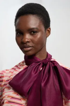 Karen Millen Long Sleeve Pussybow Blouse