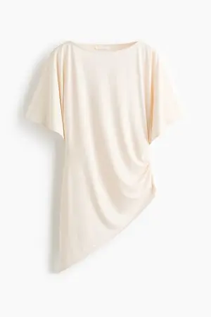 H&m Asymmetric Butterfly-sleeved Top
