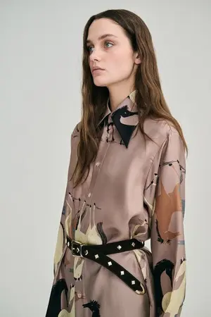 ALYSON EASTMAN Studded Suede Belt