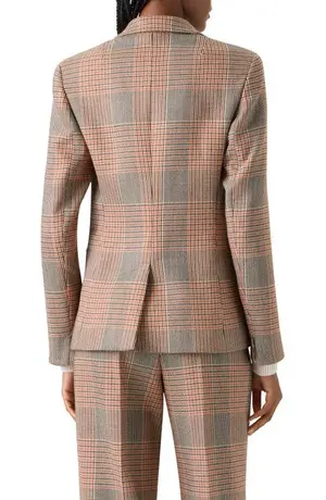 Akris Glen Plaid Stretch Wool Jacket