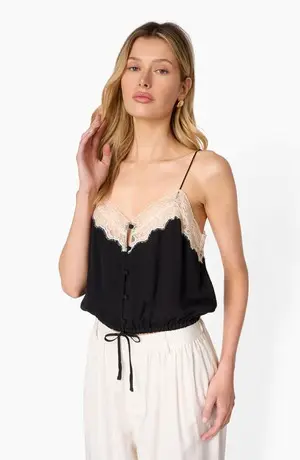 Cami Nyc Libi Lace Trim Silk Camisole