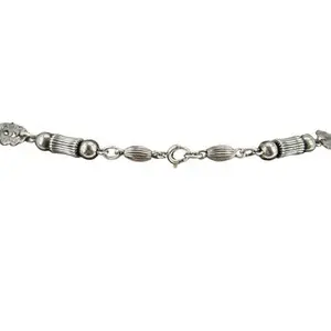 MADISON BEVERLY HILLS Sterling Silver Fleur-de-lis Station Necklace