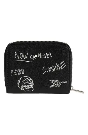 Zadig&Voltaire Mini Zv Arty Tag Leather Zip Around Wallet