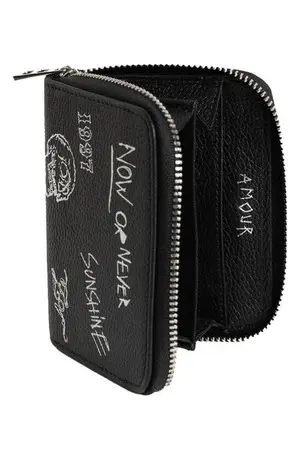 Zadig&Voltaire Mini Zv Arty Tag Leather Zip Around Wallet