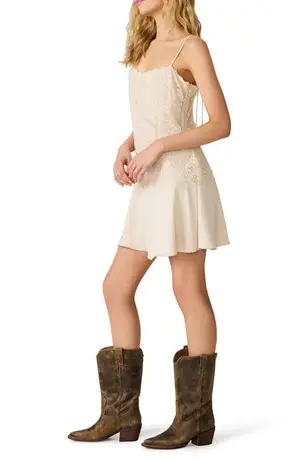 Steve Madden Lace Sleeveless Square Neck Mini Dress