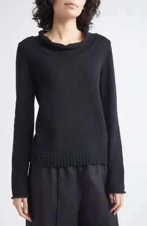 Posse Teo Cowl Neck Cotton Sweater